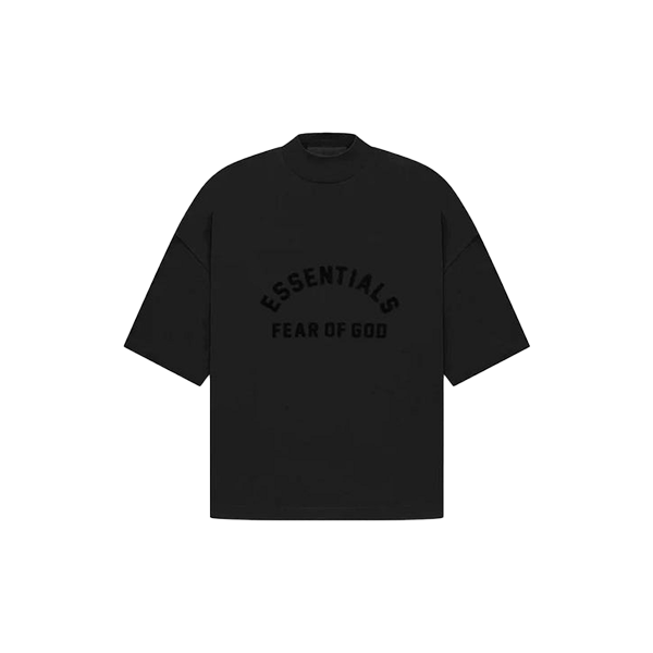 Essentials Tee Logo Semicircular Jet Black